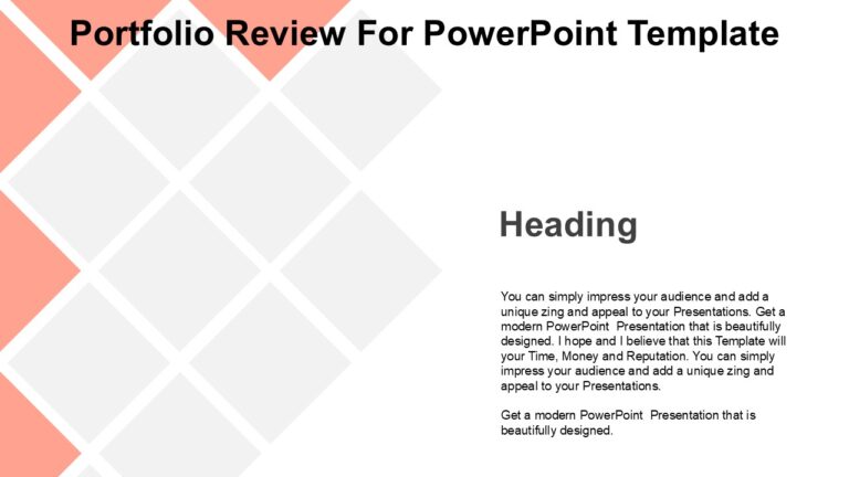 Portfolio Review For PowerPoint Template : 100% Editable PPTx