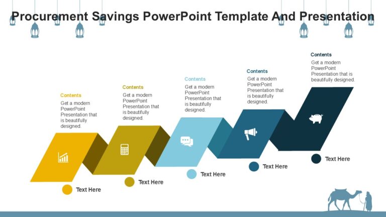 Procurement Savings PowerPoint Template And Presentation : 100% Editable PPTx