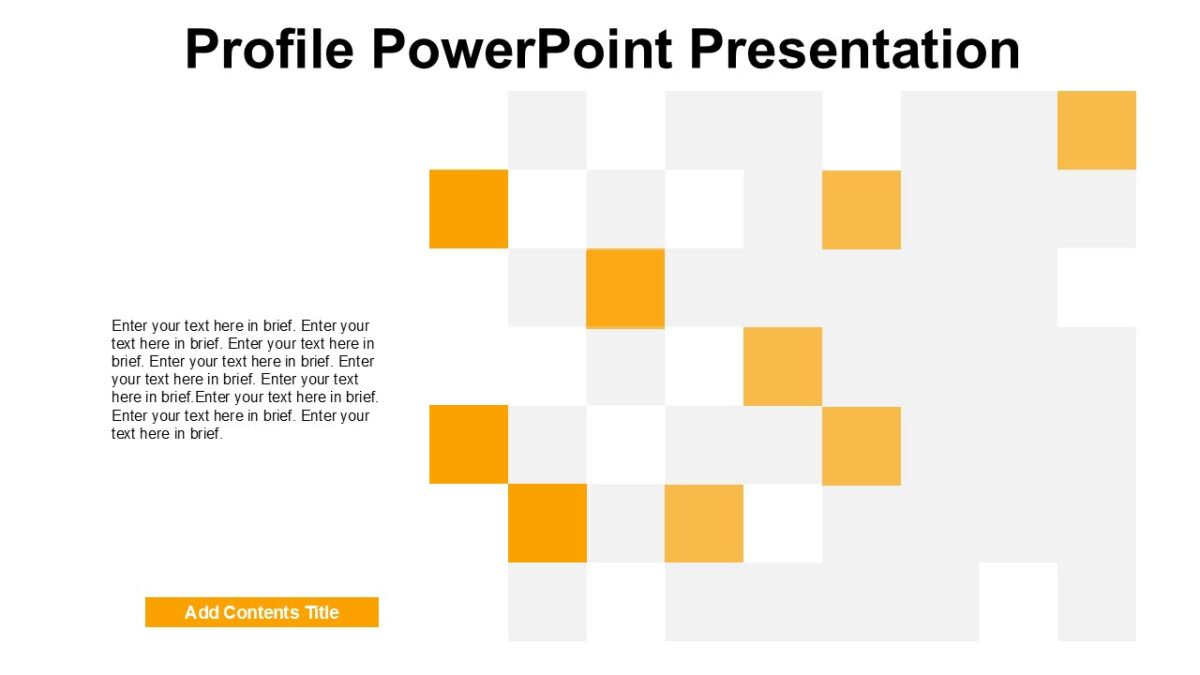 Profile PowerPoint Presentation : 100% Editable PPTx