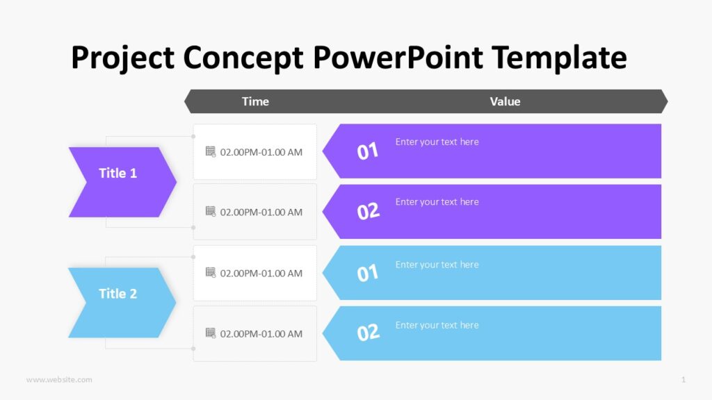 Project Concept PowerPoint Template : 100% Editable PPTx