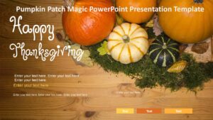 Pumpkin Patch Magic PowerPoint Presentation Template : 100% Editable PPTx