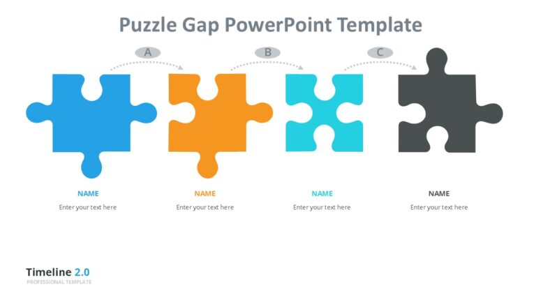 Puzzle Gap PowerPoint Template : 100% Editable PPTx