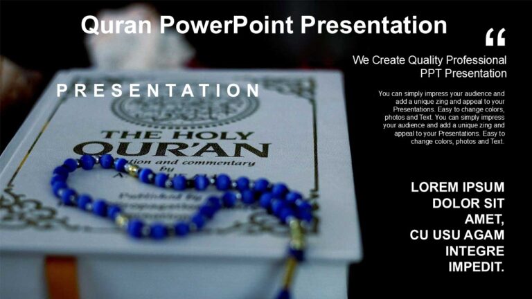 Quran PowerPoint Presentation : 100% Editable PPTx