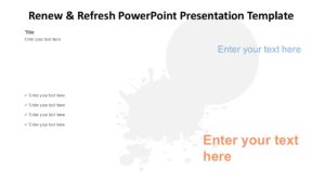 Renew & Refresh PowerPoint Presentation Template : 100% Editable PPTx
