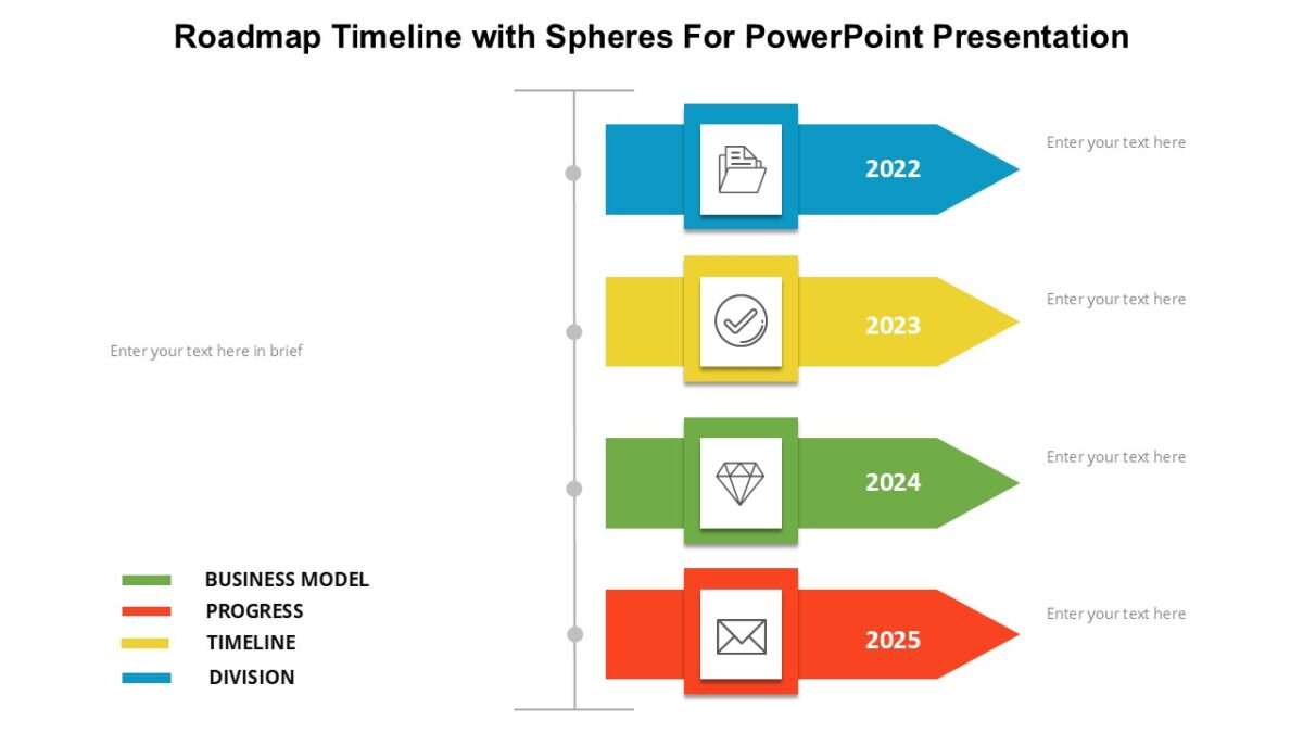 Roadmap Timeline with Spheres For PowerPoint Presentation - PPTUniverse
