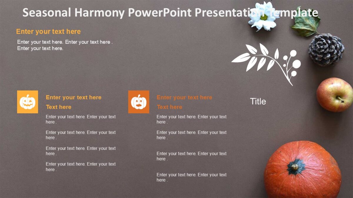 Seasonal Harmony PowerPoint Presentation Template - PPTUniverse
