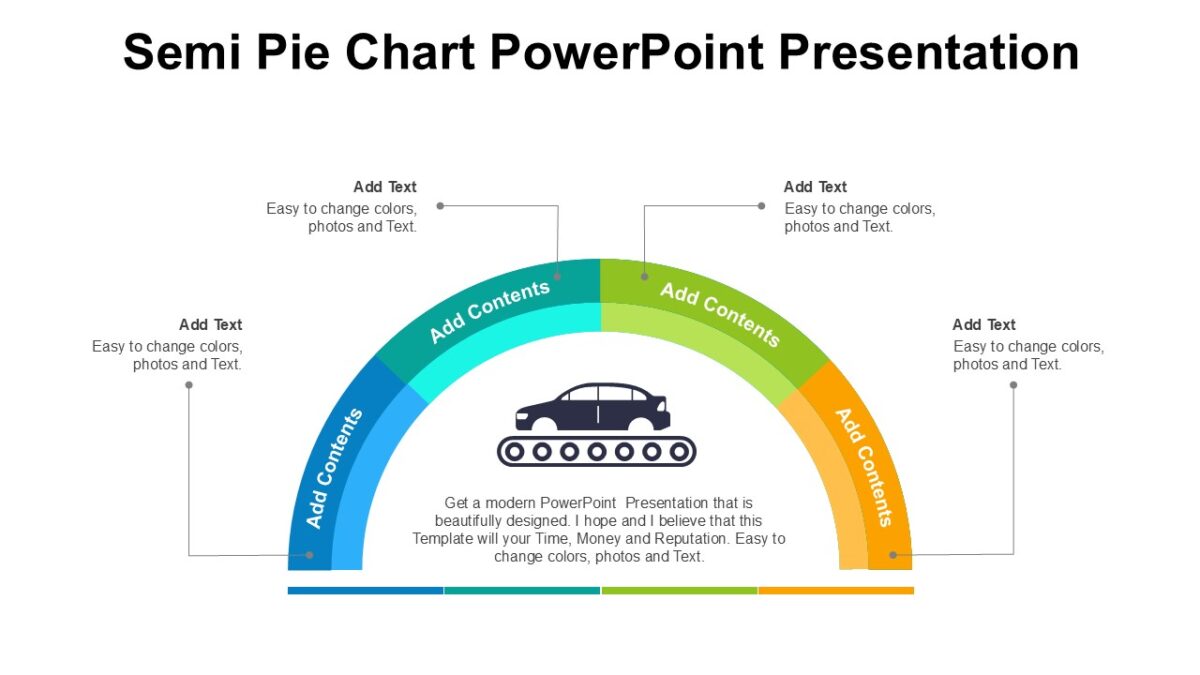 Semi Pie Chart PowerPoint Presentation - PPTUniverse