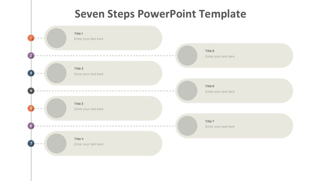 Seven Steps PowerPoint Template : 100% Editable PPTx