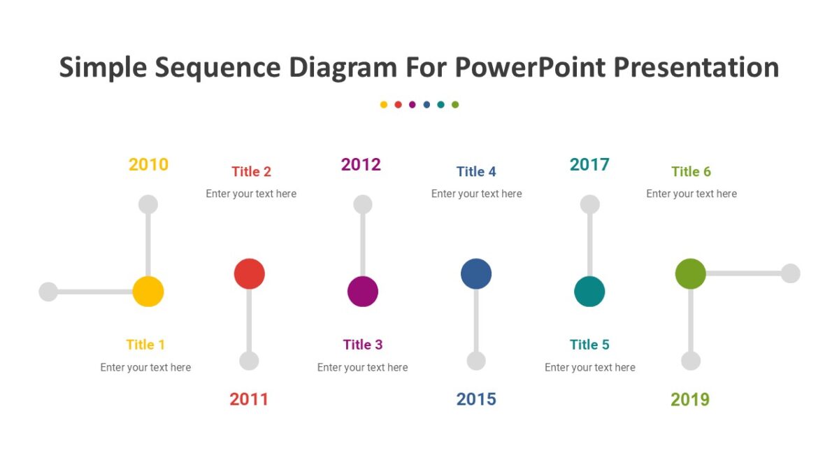 Simple Sequence Diagram For PowerPoint Presentation : 100% Editable PPTx