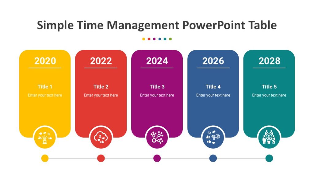 Simple Time Management PowerPoint Table - PPTUniverse