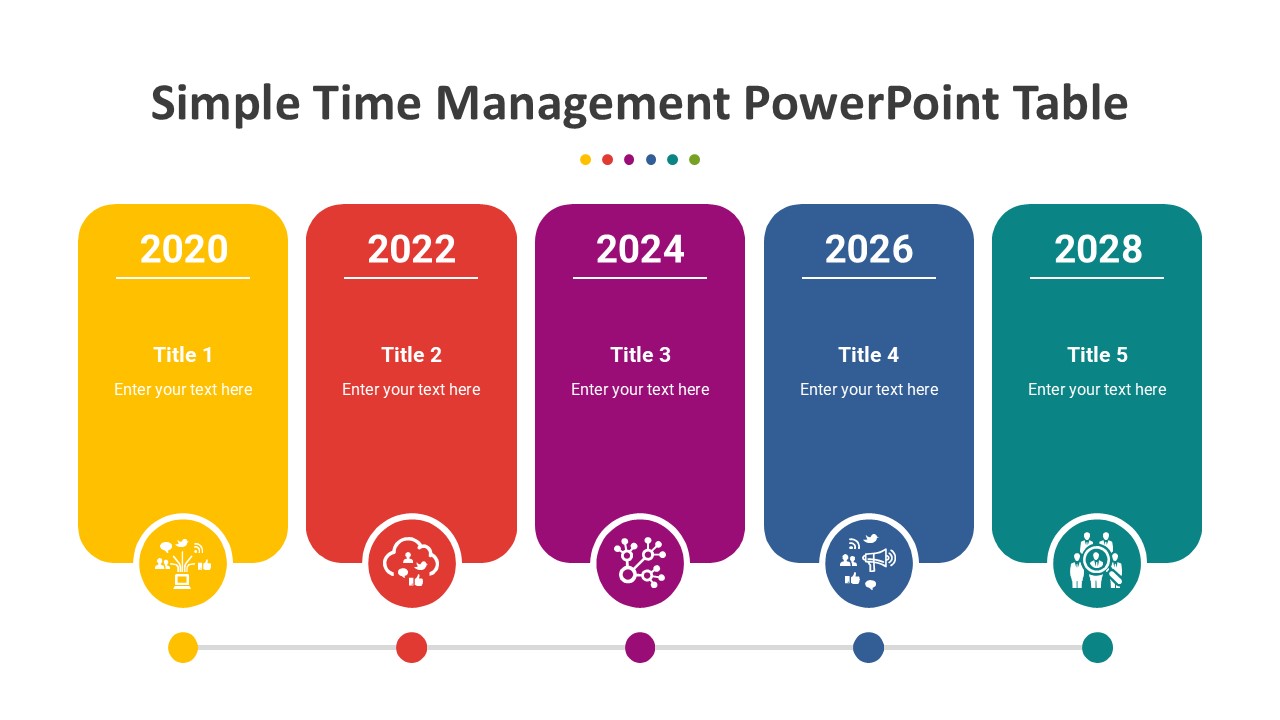Simple Time Management PowerPoint Table - PPTUniverse