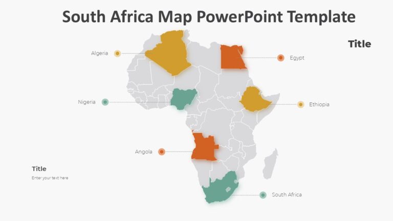 South Africa Map PowerPoint Template : 100% Editable PPTx
