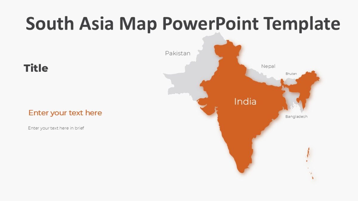 South Asia Map PowerPoint Template - PPTUniverse