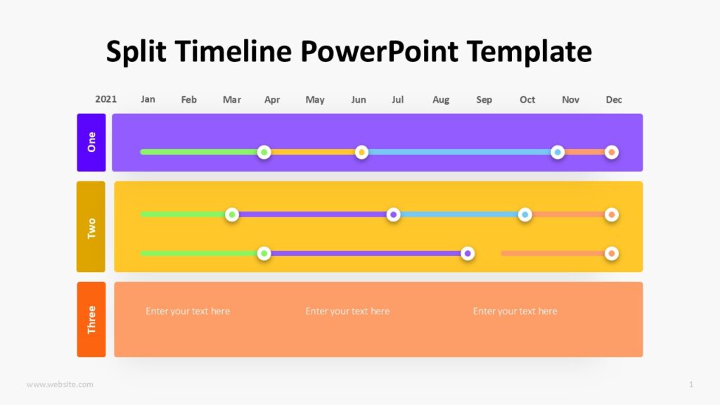 Split Timeline PowerPoint Template - PPTUniverse