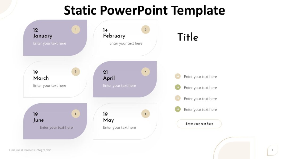 Static PowerPoint Template : 100% Editable PPTx