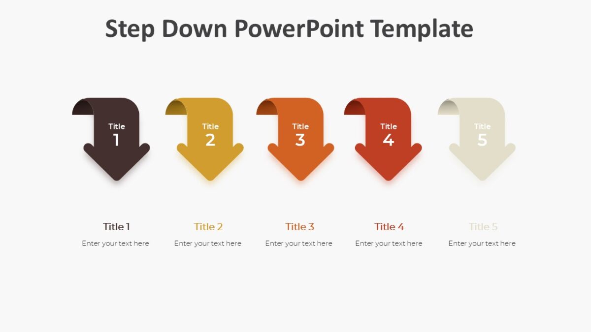 Step Down PowerPoint Template : 100% Editable PPTx