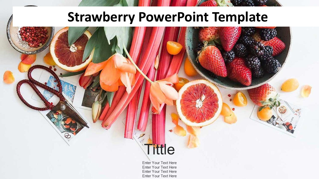 Strawberry PowerPoint Template - PPTUniverse