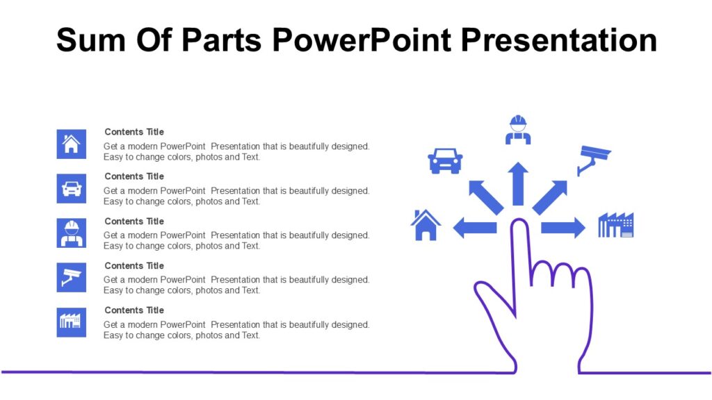 Sum Of Parts PowerPoint Presentation - PPTUniverse : Fully Editable PPTx
