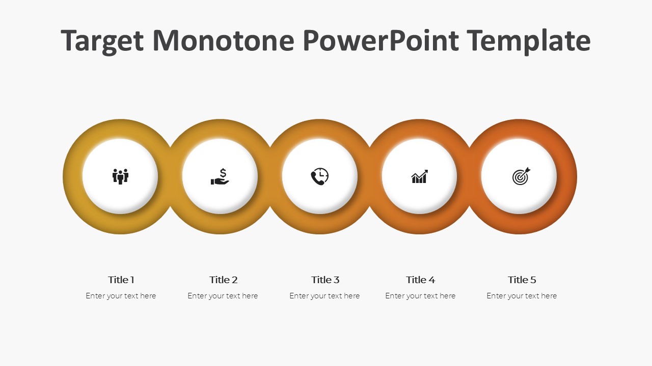 Target Monotone PowerPoint Template - PPTUniverse