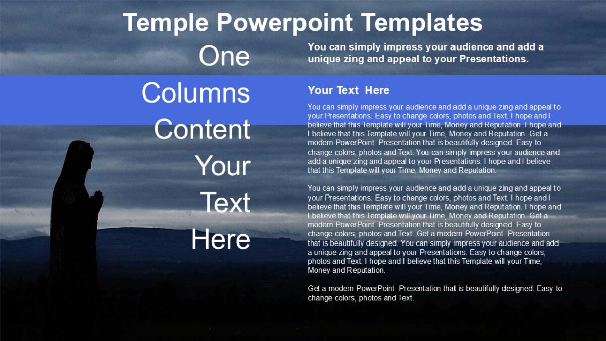 Temple Powerpoint Templates : 100% Editable PPTx