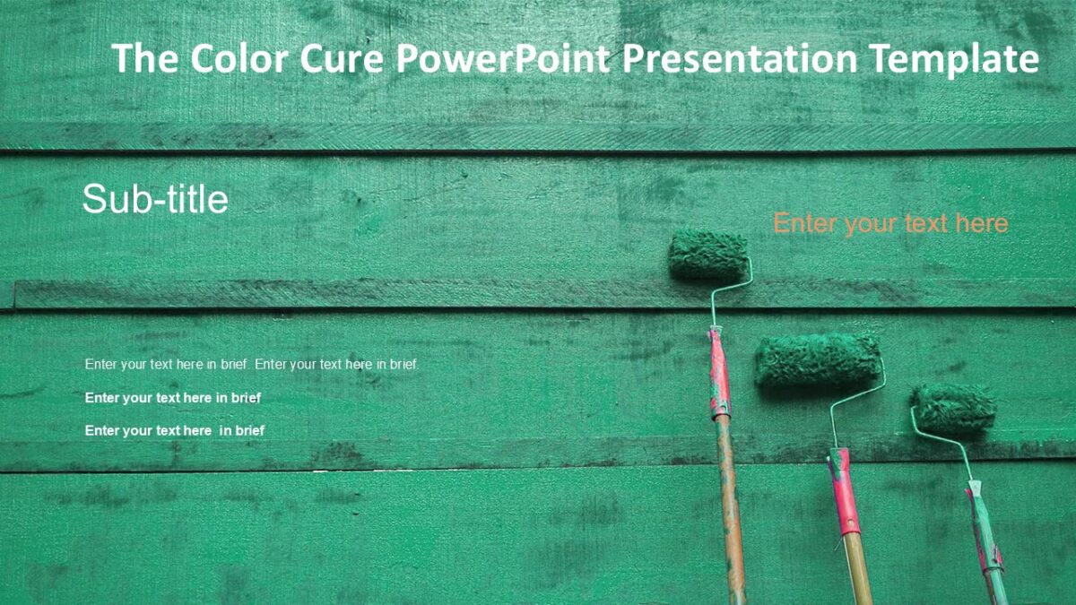 The Color Cure PowerPoint Presentation Template : 100% Editable PPTx