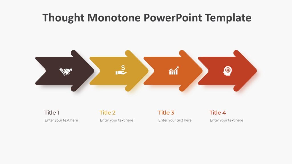 Thought Monotone PowerPoint Template : 100% Editable PPTx