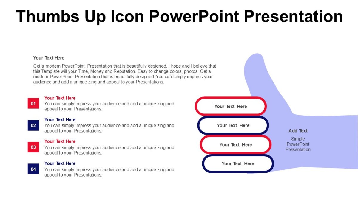 Thumbs Up Icon PowerPoint Presentation - PPTUniverse