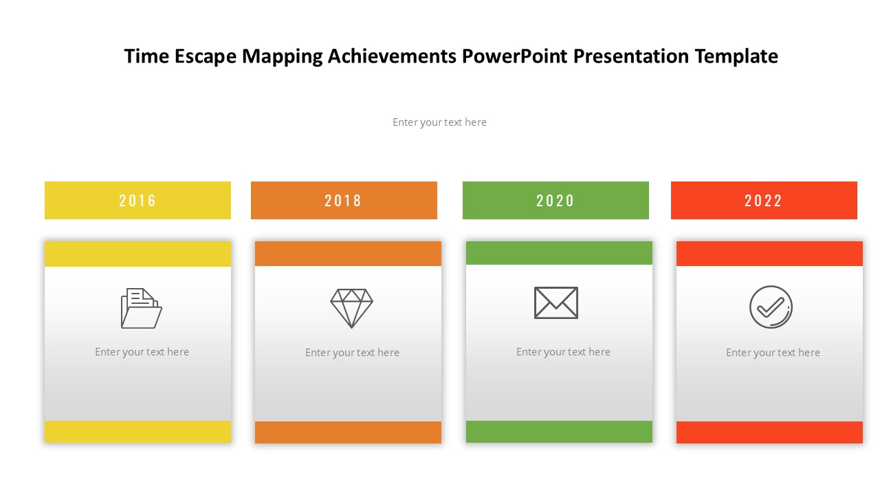 Time Escape Mapping Achievements Powerpoint Presentation Template
