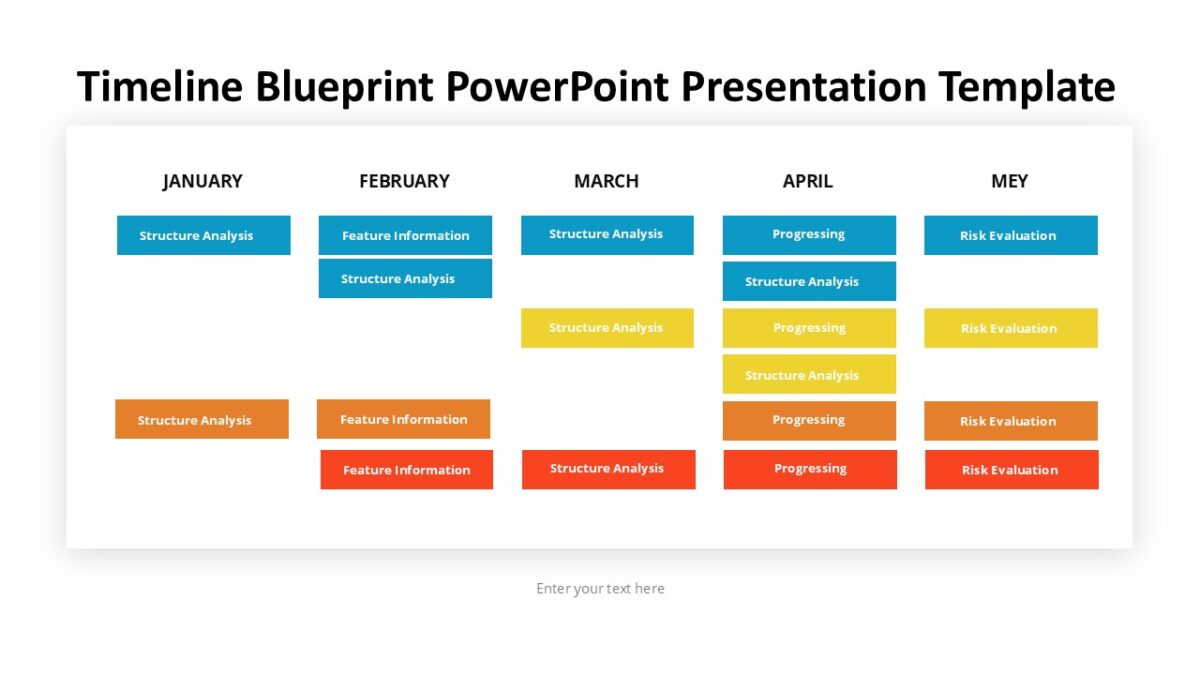Timeline Blueprint PowerPoint Presentation Template - PPTUniverse
