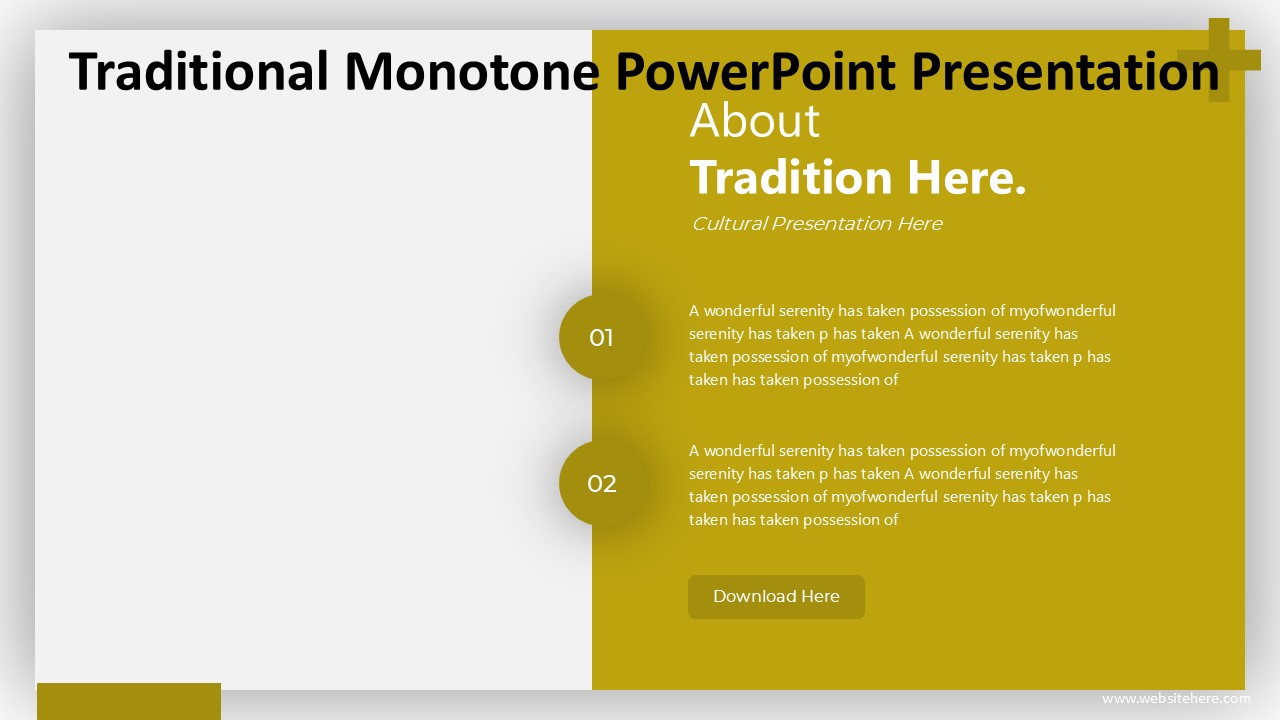 Traditional Monotone Powerpoint Presentation Pptuniverse
