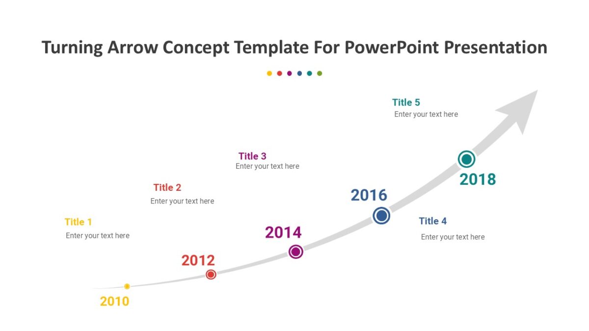 Turning Arrow Concept Template For PowerPoint Presentation - PPTUniverse