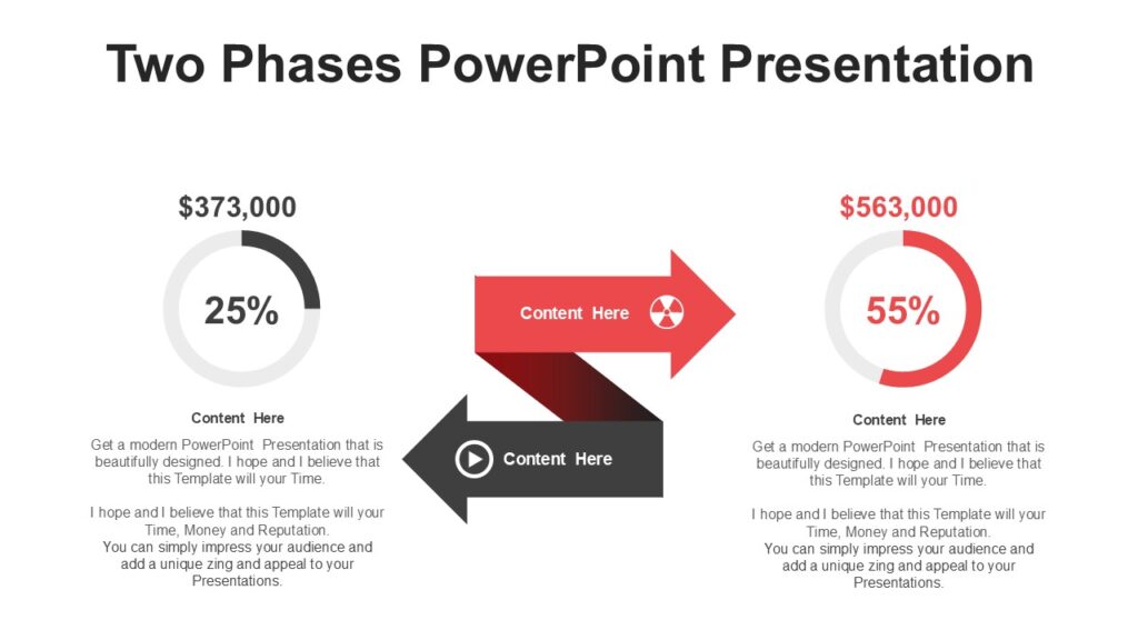 Two Phases PowerPoint Presentation : 100% Editable PPTx