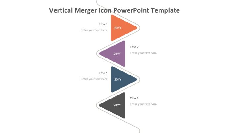 Vertical Merger Icon PowerPoint Template - PPTUniverse