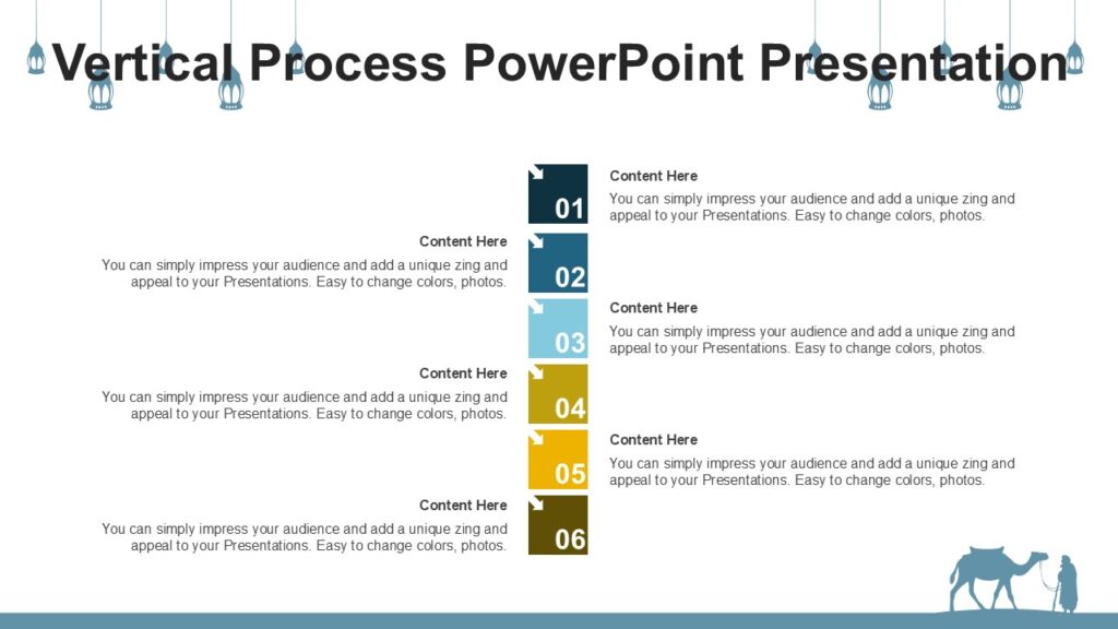 Vertical Process PowerPoint Presentation : 100% Editable PPTx