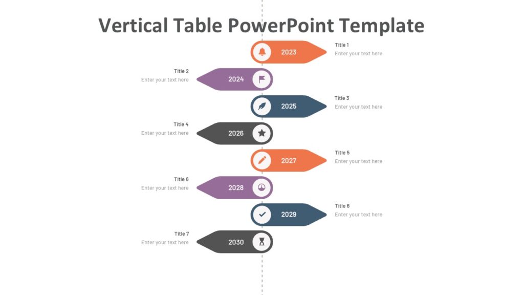 Vertical Table PowerPoint Template - PPTUniverse