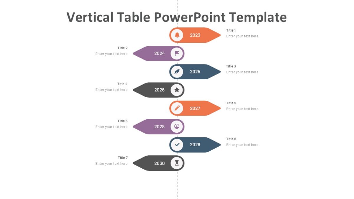 Vertical Table PowerPoint Template - PPTUniverse