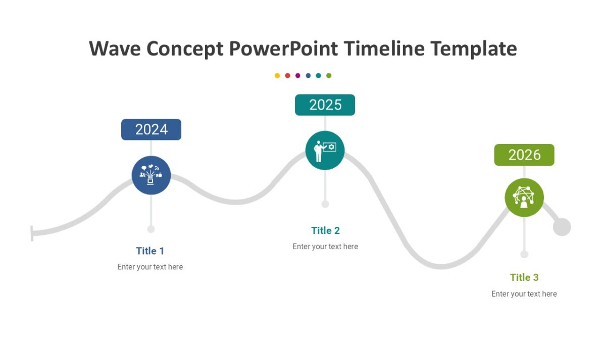 Wave Concept PowerPoint Timeline Template - PPTUniverse
