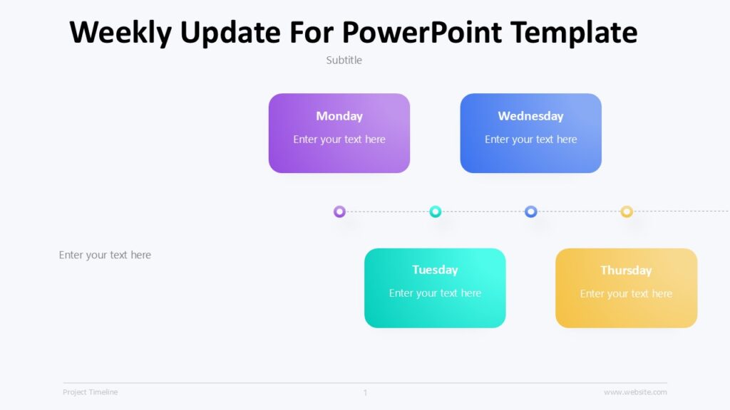 Weekly Update For PowerPoint Template : 100% Editable PPTx