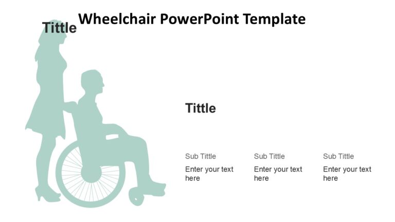 Wheelchair PowerPoint Template : 100% Editable PPTx