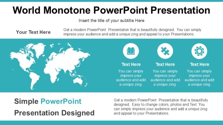 World Monotone PowerPoint Presentation - PPTUniverse