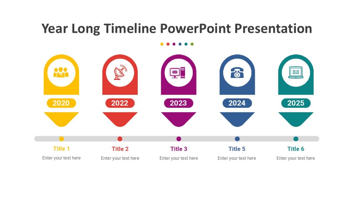 Year Long Timeline PowerPoint Presentation : 100% Editable PPTx