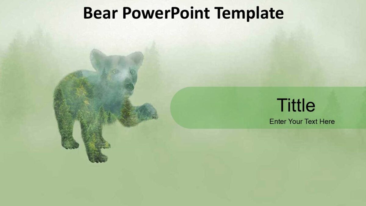 Bear PowerPoint Template : 100% Editable PPTx