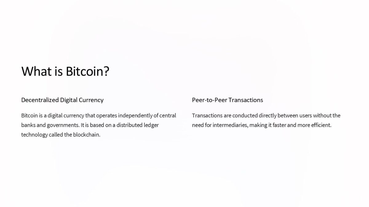 Bitcoin Crypto Currency PowerPoint Template : 100% Editable PPTx