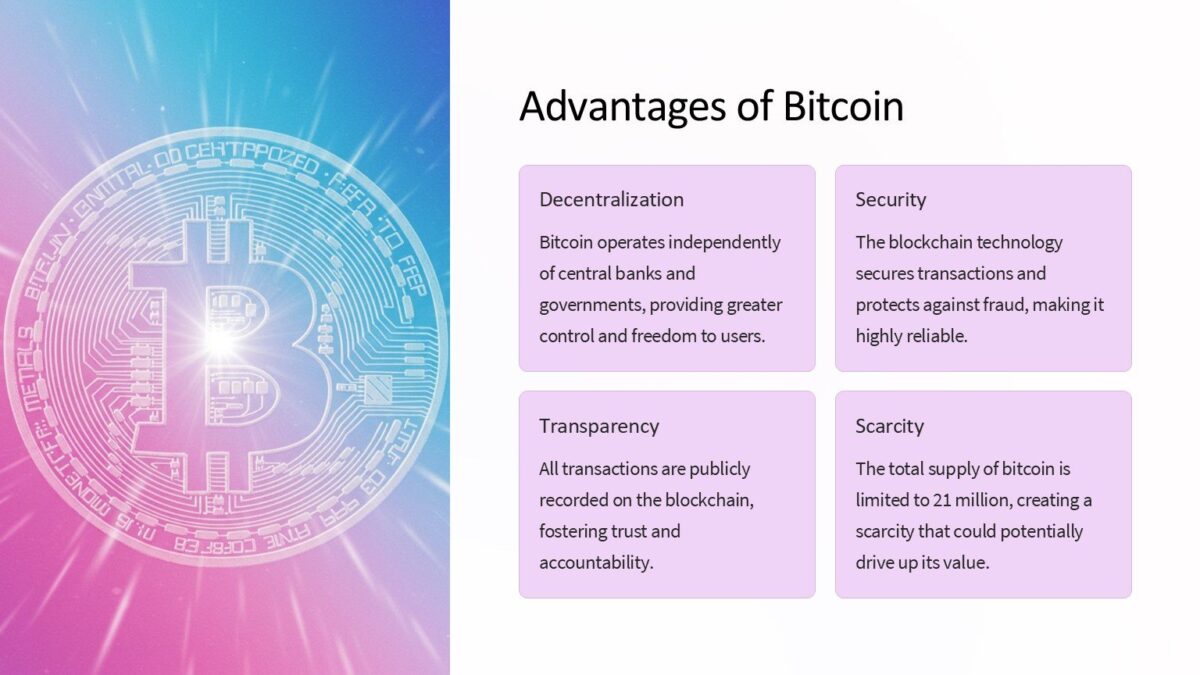Bitcoin Crypto Currency PowerPoint Template : 100% Editable PPTx