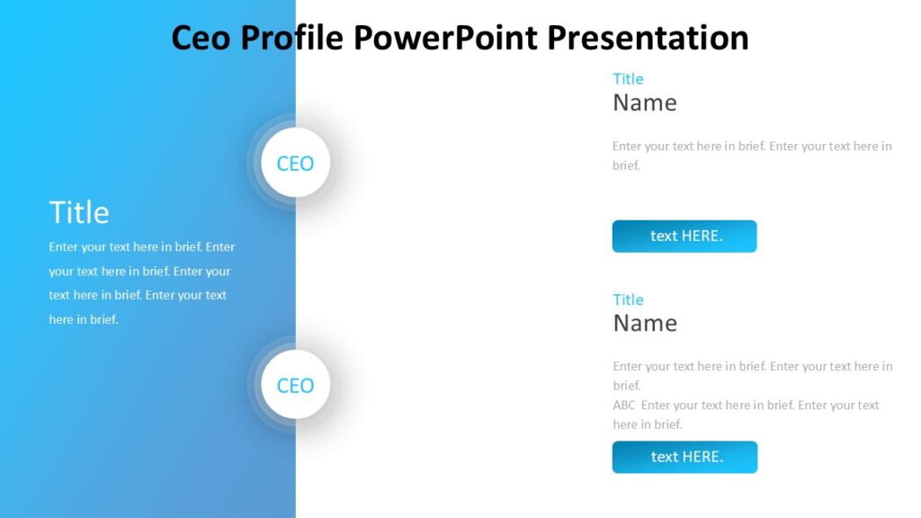 Ceo Profile PowerPoint Presentation - PPTUniverse