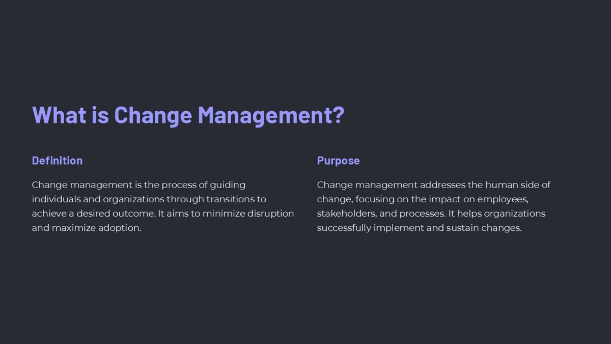 Change Management A Practical Guide - PPTUniverse
