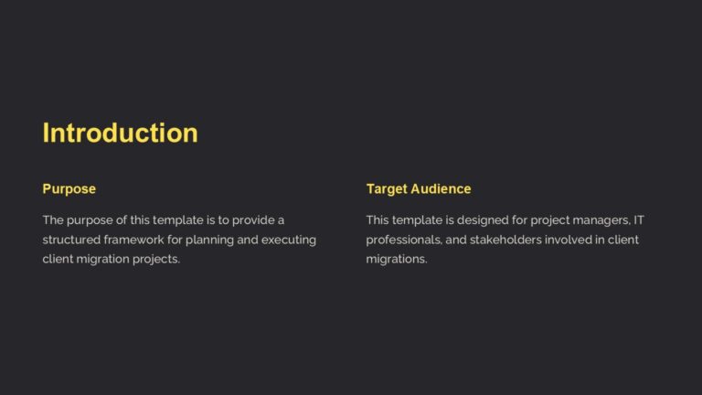 Client Migration Plan PowerPoint Template : 100% Editable PPTx