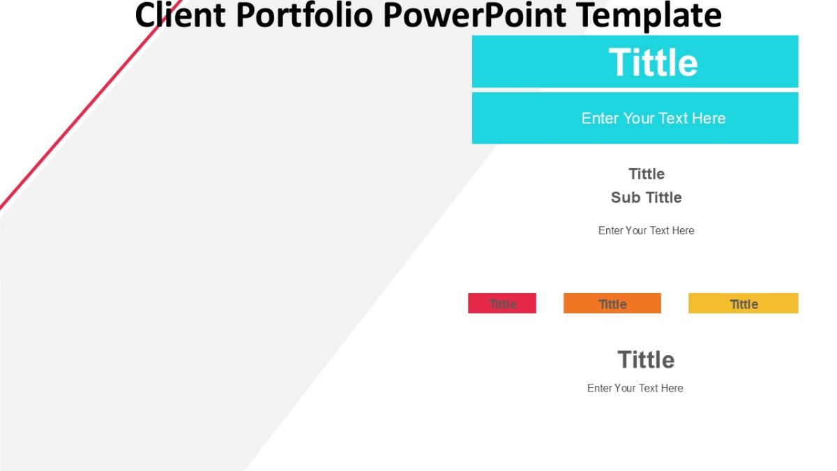 Client Portfolio PowerPoint Template : 100% Editable PPTx