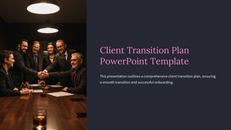 Client Transition Plan PowerPoint Template : 100% Editable PPTx