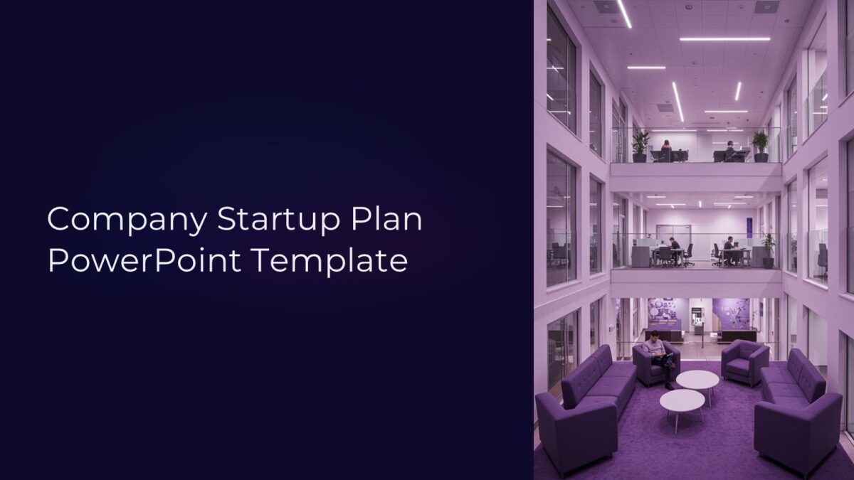 Company Startup Plan PowerPoint Template : 100% Editable PPTx